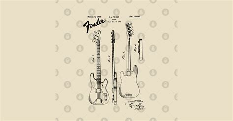 Us Patent Fender Bass Guitar Fender Bass T Shirt Teepublic