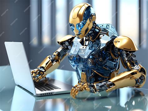 Premium Ai Image 3d Rendering Robot Working