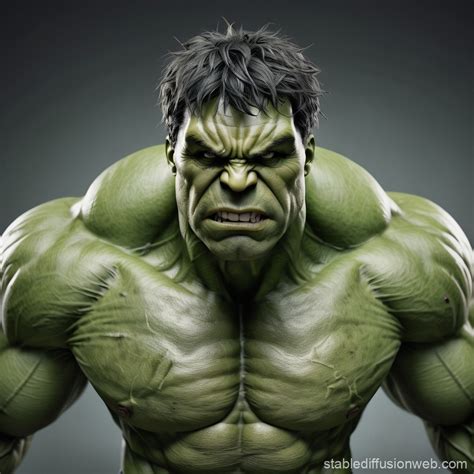 Realistic Hulk Portrait Prompts Stable Diffusion Online