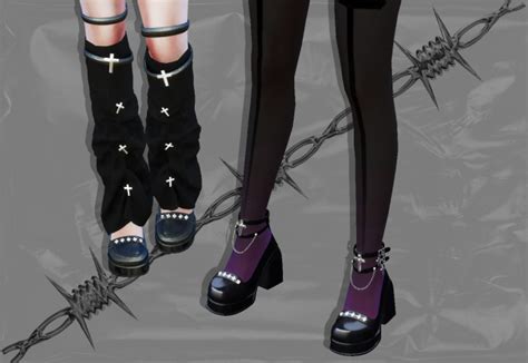 （maya）y2k Cross Heels Leg Cover Mayasim4 On Tumblr