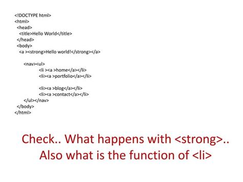 Learn Html Through Programs Ppt