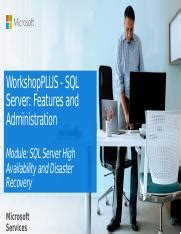 Master SQL Server High Availability And Disaster Recovery Course Hero