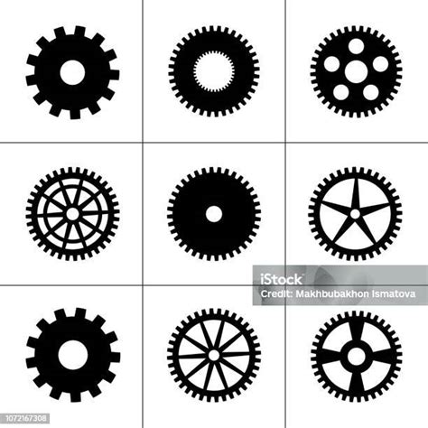 齒輪圖示集向量圖形及更多互聯網圖片 互聯網 剪裁圖 動作 Istock