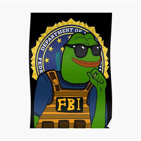 Rare Fbi Agent Pepe Poster For Sale By Slav Art Redbubble