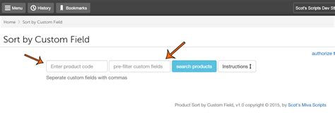 Sort By Custom Product Field Miva Merchant Module