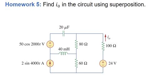 Solved Homework Find I In The Circuit Using Chegg