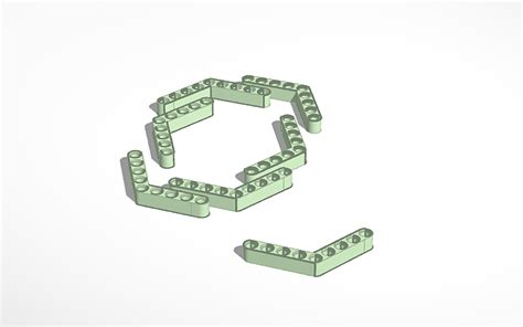 3d Design 6 Part Lego Circle Hexagon 60 Degree Lego Technic Liftarms