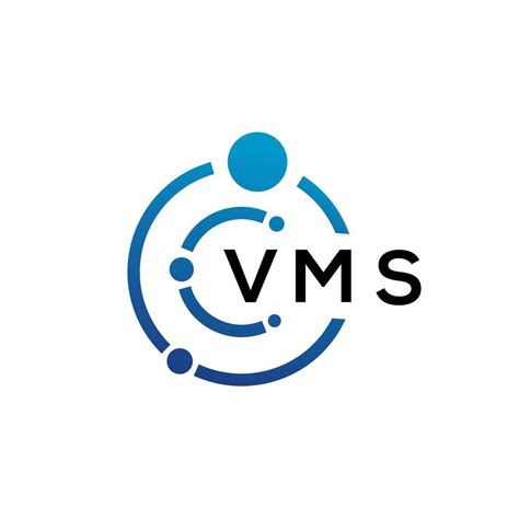 Vms Letter Technology Logo Design On White Background Vms Creative