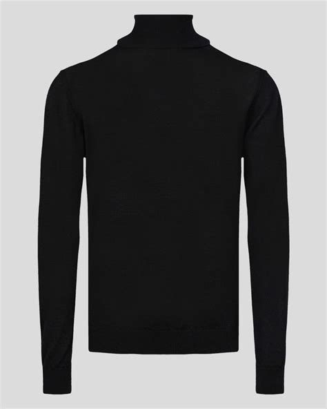 【ЧЕРНО ПОЛО ОТ 100 ЕКСТРАФИНА ВЪЛНА МЕРИНО Zegna Baruffa 】Цена