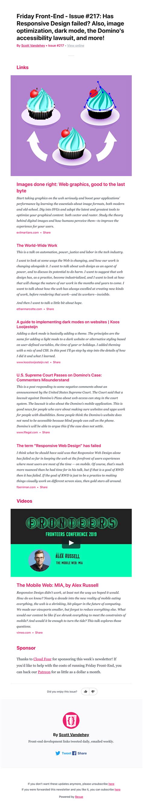 Friday Front End Issue 217 Has Responsive Design Failed Also