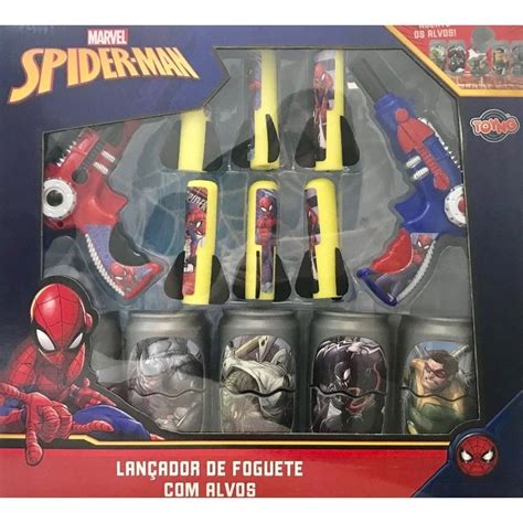 Lança Foguete Com Latinhas Homem Aranha Toyng Lojasmel