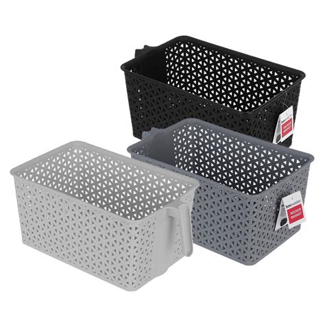 3x Boxsweden Easy Grab Basket Wicker Design 33cm Storage Container