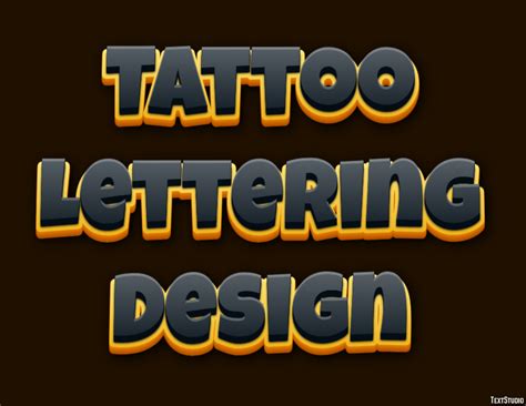 Tattoo Lettering Design Text Effect And Logo Design Font