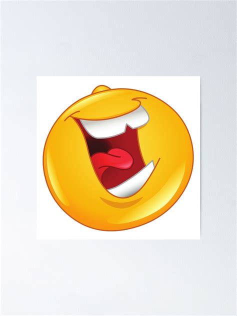 A Very Happy Laughing Emoji Emoticon Smiley Face Poster For Sale By