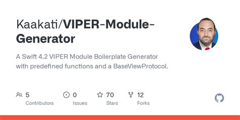 Github Kaakati Viper Module Generator A Swift Viper Module