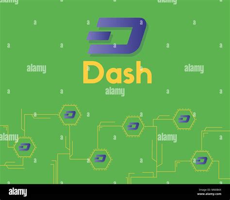 dash blockchain circuit technology background stock vector image and art