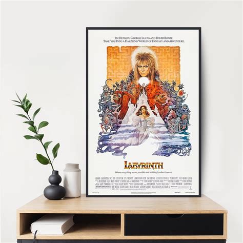 Poster 1986 Labyrinth Movie Poster Print David Bowie Jareth Sarah Magic