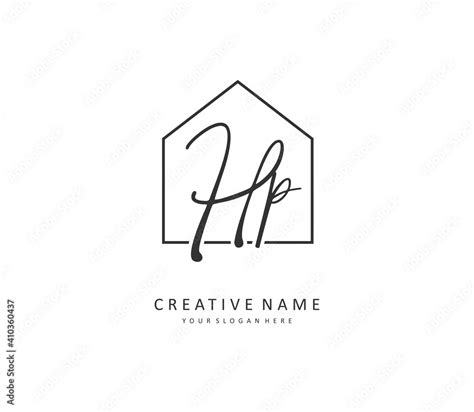 Hp Initial Letter Handwriting And Signature Logo A Concept Handwriting Initial Logo With
