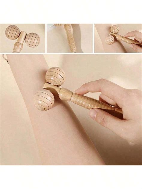 Wooden Roller Massager Therapy Body Massager Face Shoulder Neck Hand