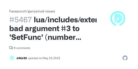 Luaincludesextensionsentitylua240 Bad Argument 3 To Setfunc