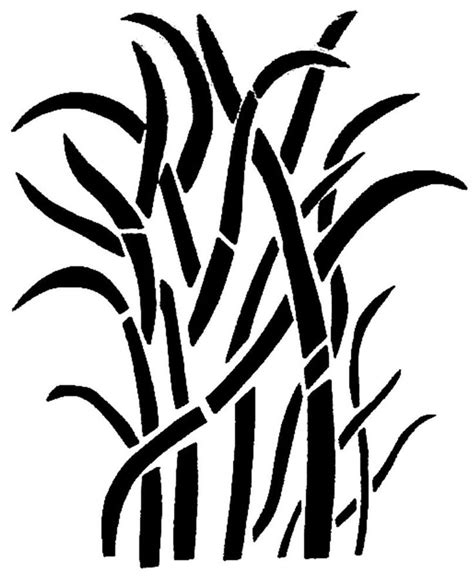 Marsh Grass Stencil Printable