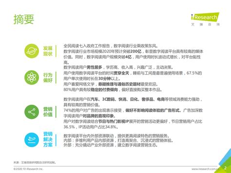 艾瑞咨询：2020年中国数字阅读产品营销洞察报告（82页）pdf 先导研报 专业实时研报分享，行业研究报告下载，券商研报
