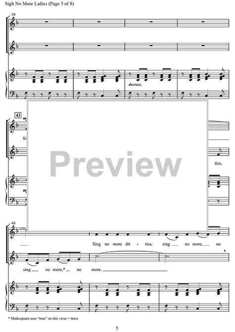 Sigh No More Ladies Sheet Music For Vocal Duet And Piano Sheet