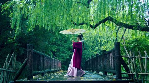 Landscape Girl Beauty Tree Dancing Powerpoint Background For Free Download Slidesdocs