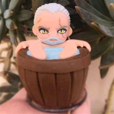 Chibi Witcher Clay