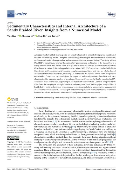 Pdf Sedimentary Characteristics And Internal Architecture Of A Sandy Braided River Insights