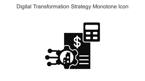 Digital Transformation Strategy Monotone Icon In Powerpoint Pptx Png