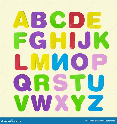 Back To Class Alphabet Letters Arranged On A White Background Stock