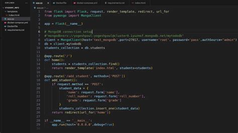 Dockerizing a Python Flask App with MongoDB: Building a Full-Stack App - GeeksforGeeks