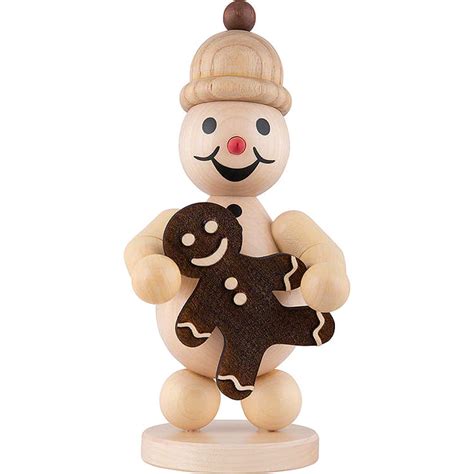 Schneemann Junior mit Lebkuchenmann Mittelgroß 18 5 cm von Volkmar