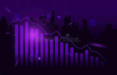 Negative Bar Graph Chart Depreciation Business Economic Recession City