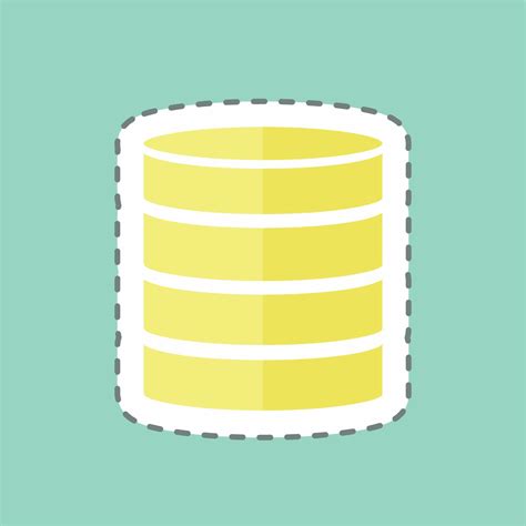 Sticker Line Cut Unstructured Data Suitable For Data Analytics Symbol
