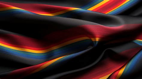 High Resolution Photograph Of A Black Fabric Texture With Vibrant