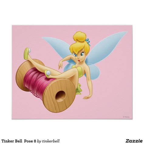 Tinker Bell Pose 8 Poster Zazzle Tinkerbell Tinkerbell Disney Tinkerbell Fairies
