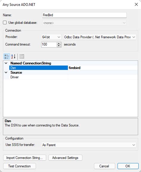 Create A Odbc Data Source In A Odx Or With A Any Source Adonet