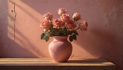Ai Gegenereerd Roze Rozen Vaasje Gratis Afbeelding Op Pixabay Pixabay
