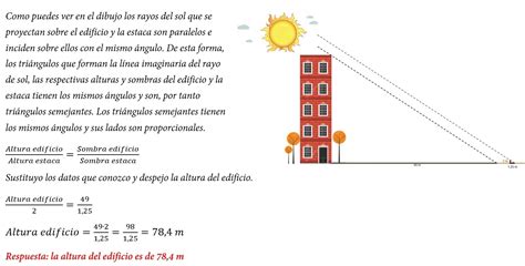 Calcula La Altura De Un Edificio Que Proyecta Una Sombra