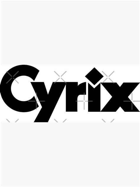 Cyrix Processors Logo Poster For Sale By Gio Wonder Redbubble