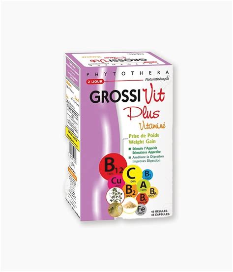 VITAL PHYTOTHERA GROSSIVIT PLUS VITAMINE 45 GELULES Aura Pharmavie