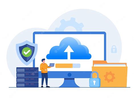 premium vector data server web concept storage technology database