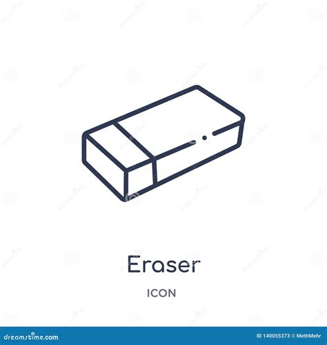Linear Eraser Icon From Education Outline Collection Thin Line Eraser