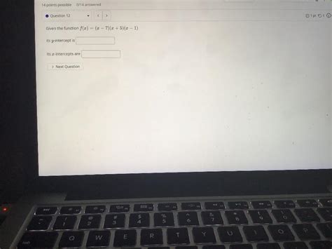Solved Points Possible Answered Given The Function Chegg
