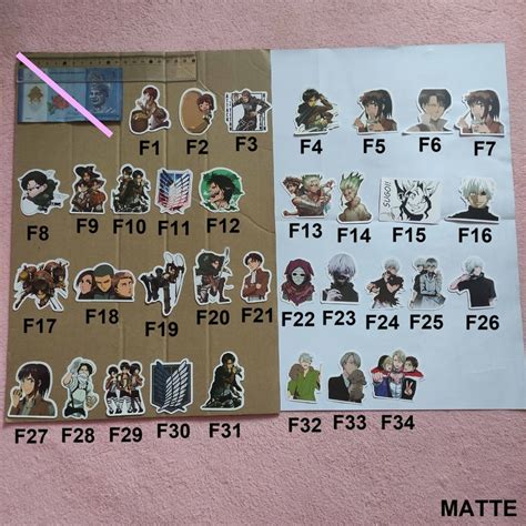 RM For Matte Anime Stickers Slam Dunk Promised Neverland