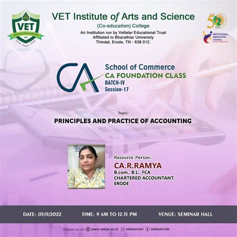 Ca Foundation Class Vet Institute Of Arts And Science