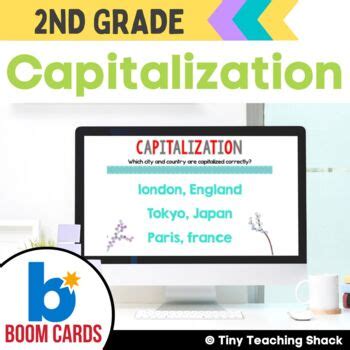 Capitalization Boom Cards Distance Learning By Tiny Teaching Shack