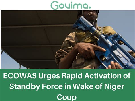 ECOWAS Urges Rapid Activation Of Standby Force In Wake Of Niger Coup